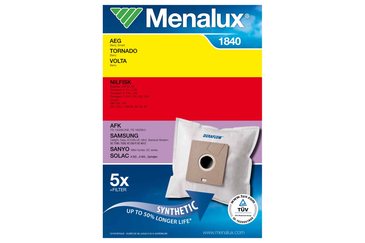 Menalux 1840 Vacuum Cleaner Bags | Vacuum Bags | 100% Home New Zealand