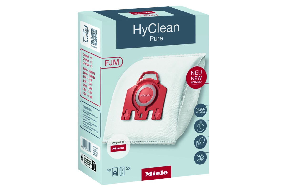 Miele FJM HyClean Pure Vacuum Cleaner Bags | Vacuum Bags | 100% Home ...